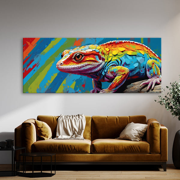 Gecko Pop Art 93 Canvas Wall Art Print Decor Artwork Picture Painting Poster – Sense Canvas