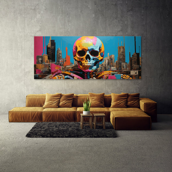Skeleton Vivid Cultural Phantom 88 Canvas Wall Art Print Decor Artwork Picture Painting Poster ...