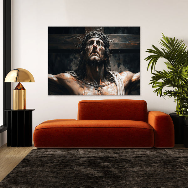 Jesus Art Jesus Cross Emotional 1 Canvas Wall Art Print Decor Artwork ...
