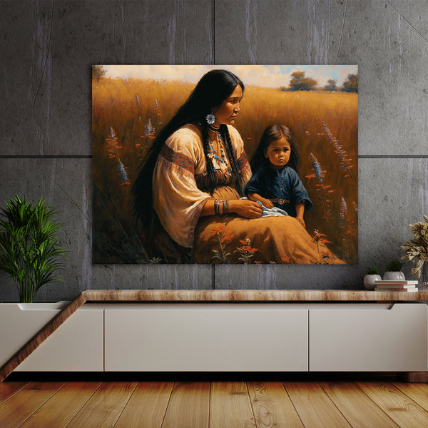 Native American Mother Child 15 Canvas Wall Art Print Decor Artwork ...
