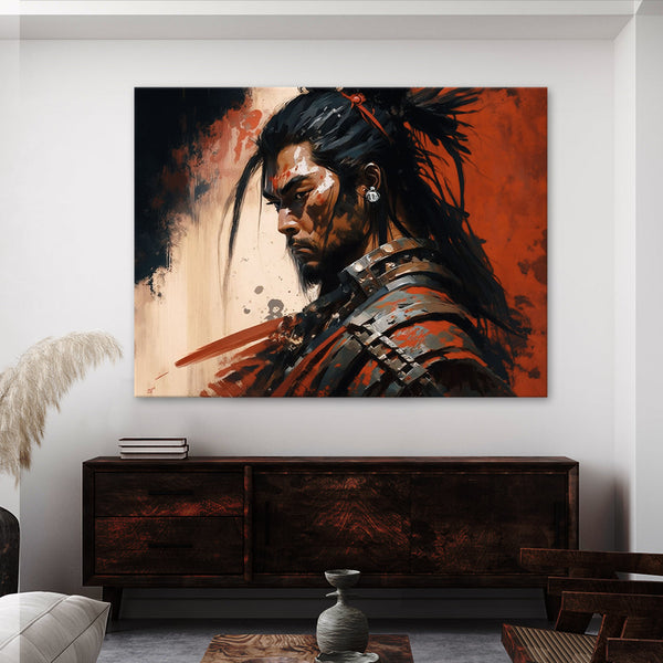 Samurai Art Samurai Portrait 20 Canvas Wall Art Print Decor Artwork ...