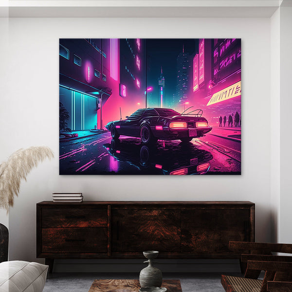 Synthwave Neon Retro 27 Canvas Wall Art Print Decor Artwork Picture ...