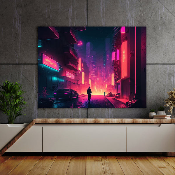 Synthwave Neon Retro 56 Canvas Wall Art Print Decor Artwork Picture ...