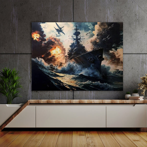 Ww2 Pacific Naval Battle Midway 14 Canvas Wall Art Print Decor Artwork ...