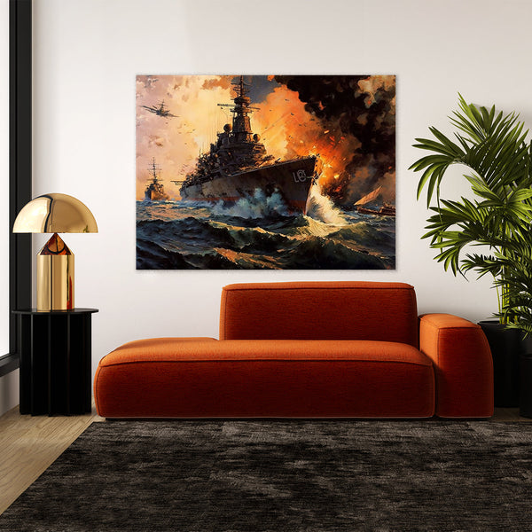 Ww2 Pacific Naval Battle Midway 15 Canvas Wall Art Print Decor Artwork ...