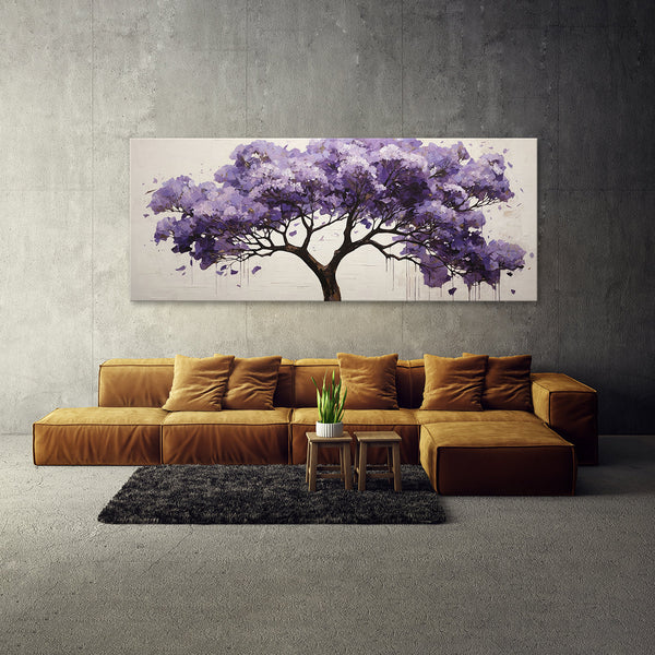 Jacaranda Tree Pixelated 92 Canvas Wall Art Print Decor Artwork Picture ...