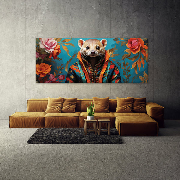 Weasel Vibrant Patterns 102 Canvas Wall Art Print Decor Artwork Picture ...