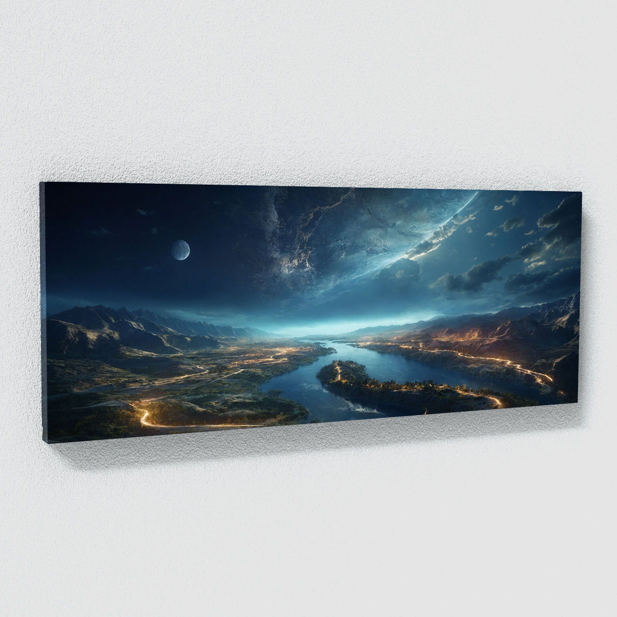 World Map Temporal Horizons 65 Canvas Wall Art Print Decor Artwork ...