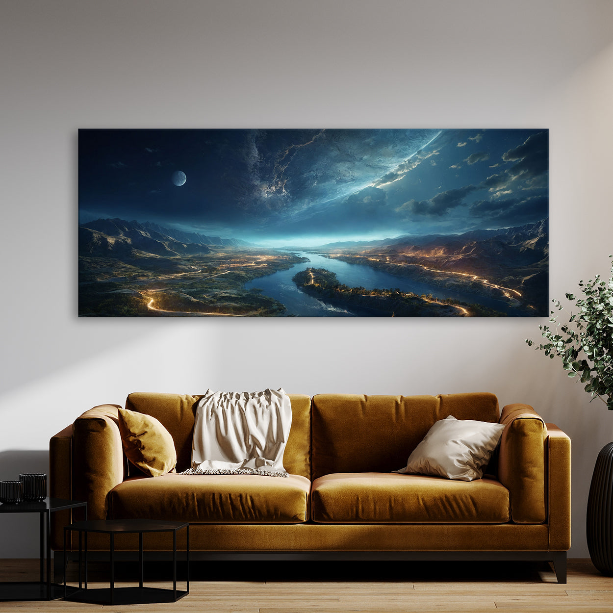 World Map Temporal Horizons 65 Canvas Wall Art Print Decor Artwork ...