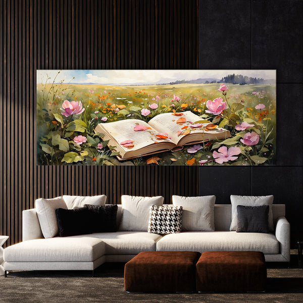 Books Floral Storybook 21 Canvas Wall Art Print Decor Artwork Picture ...