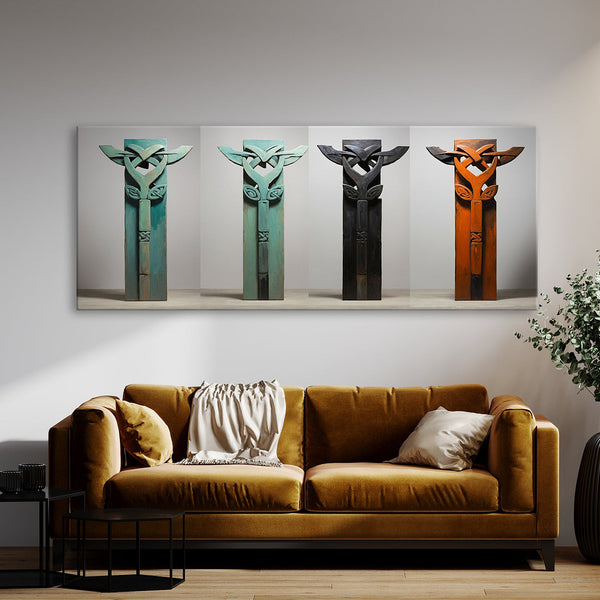Celtic Sleek Totem 101 Canvas Wall Art Print Decor Artwork Picture ...