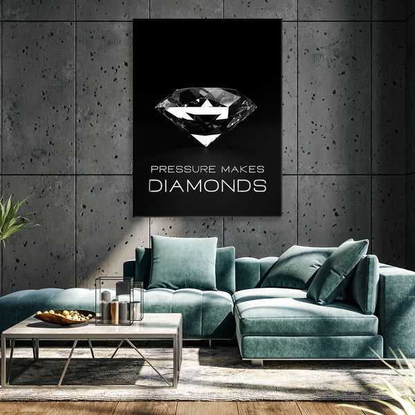 Pressure Makes Diamond Canvas Wall Art Print Decor Artwork Picture ...
