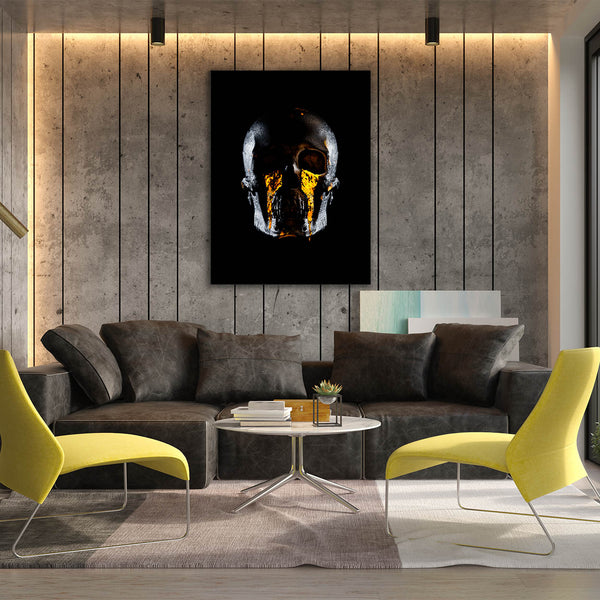 Gold Tears Skull Canvas Wall Art Print Decor Artwork Picture Painting ...
