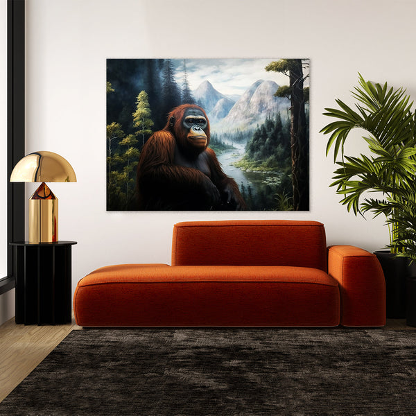 Orangutan Forest Mountain 9 Canvas Wall Art Print Decor Artwork Picture ...