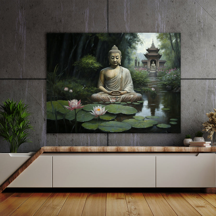 Buddha Art Contemporary Buddha 4 Canvas Wall Art Print Decor Artwork ...