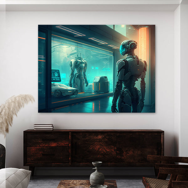 Cyberpunk Futuristic Cybernetic 24 Canvas Wall Art Print Decor Artwork ...