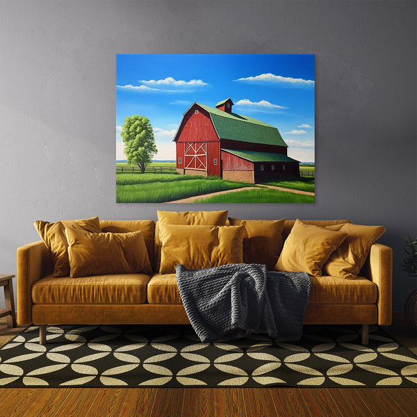 Farm Red Barn 15 Canvas Wall Art Print Decor Artwork Picture Painting ...