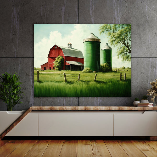 Farm Red Barn 8 Canvas Wall Art Print Decor Artwork Picture Painting ...