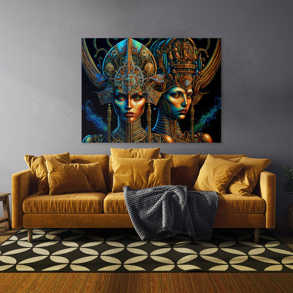 Dmt Trippy Mechanical Elves 107 Canvas Wall Art Print Decor Artwork ...
