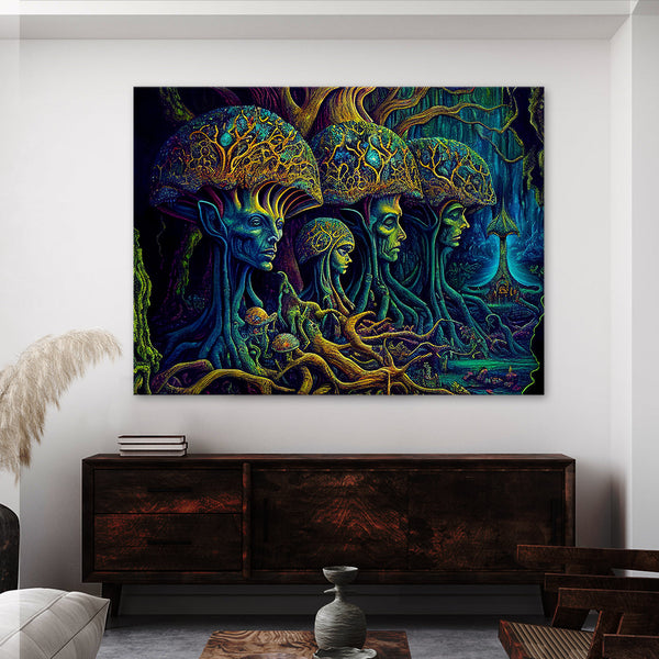 Dmt Trippy Psychedelic Mushroms 68 Canvas Wall Art Print Decor Artwork ...