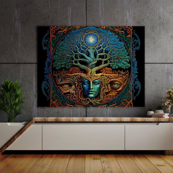 Dmt Trippy Tree Of Life 64 Canvas Wall Art Print Decor Artwork Picture ...
