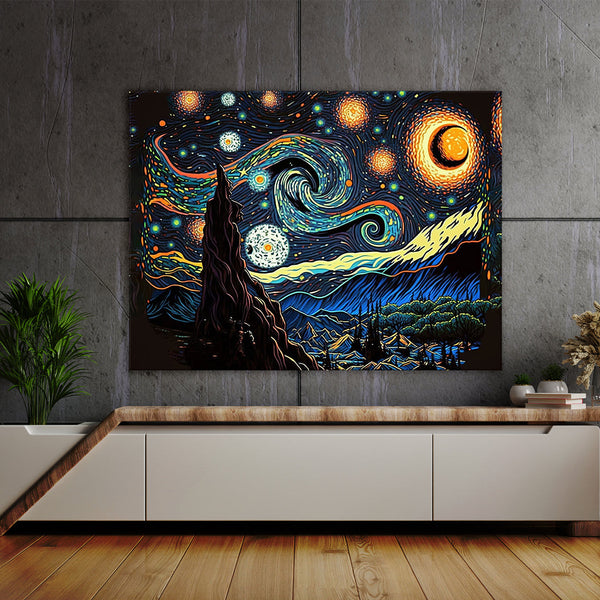 Pop Art The Starry Night 22 Canvas Wall Art Print Decor Artwork Picture ...