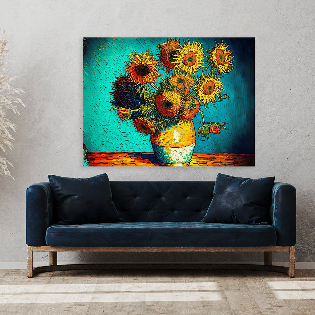Pop Art Van Gogh Sunflowers 99 Canvas Wall Art Print Decor Artwork ...