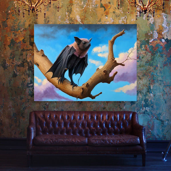 Bat Realistic Landscape 19 Canvas Wall Art Print Decor Artwork Picture ...