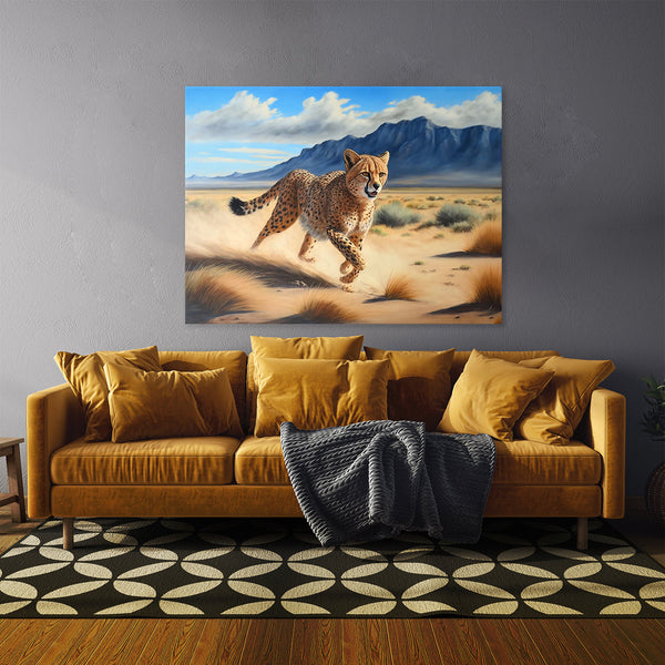 Cheetah Realistic Scene 12 Canvas Wall Art Print Decor Artwork Picture ...