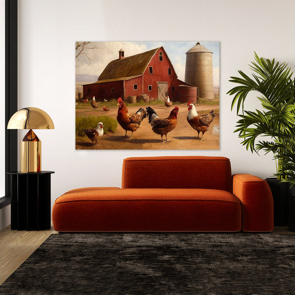 Chicken Farmyard Hens 21 Canvas Wall Art Print Decor Artwork Picture ...
