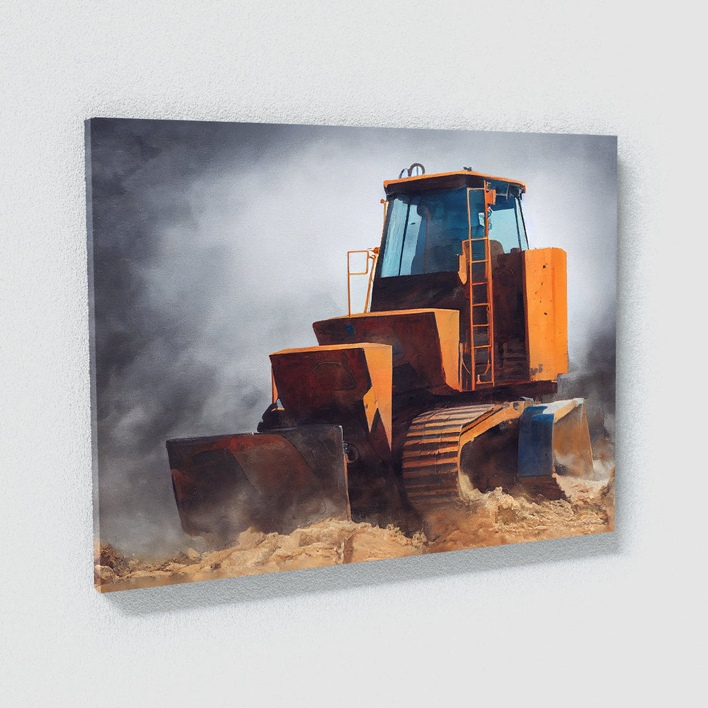 Bulldozer 3 Canvas Wall Art Print Decor Artwork Picture Painting Poster ...