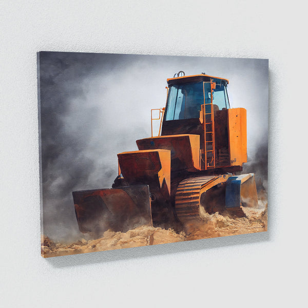 Bulldozer 3 Canvas Wall Art Print Decor Artwork Picture Painting Poster ...