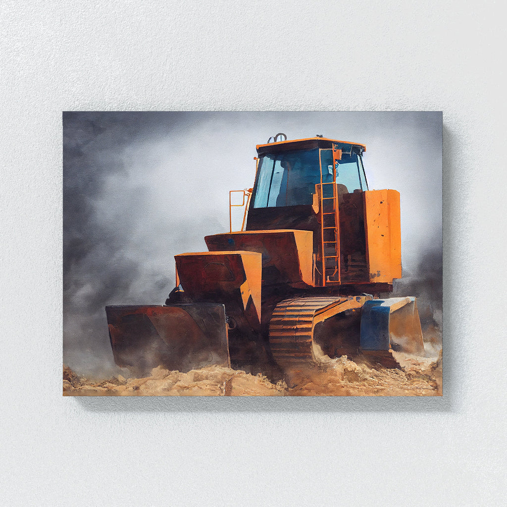 Bulldozer 3 Canvas Wall Art Print Decor Artwork Picture Painting Poster ...
