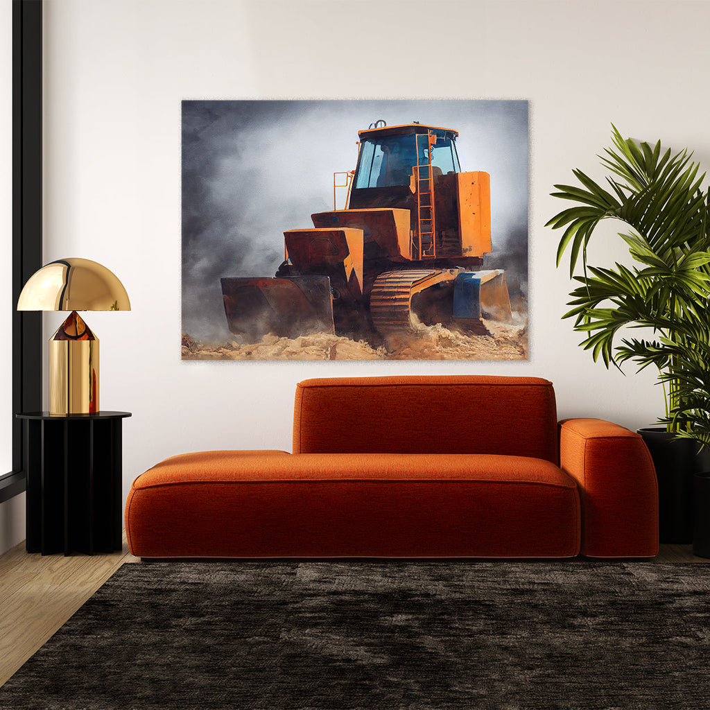 Bulldozer 3 Canvas Wall Art Print Decor Artwork Picture Painting Poster ...