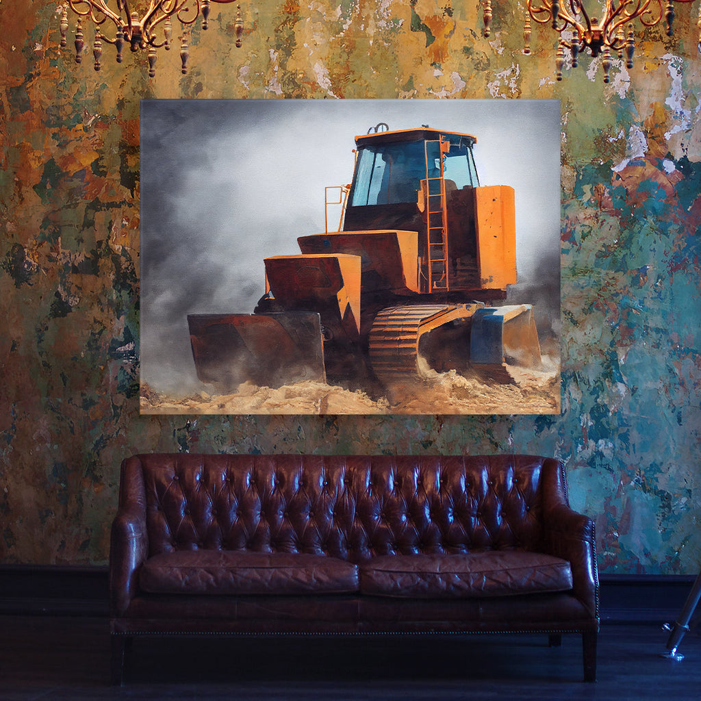 Bulldozer 3 Canvas Wall Art Print Decor Artwork Picture Painting Poster ...