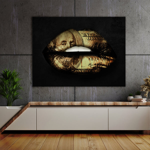 Lips Frank Money Canvas Wall Art Print Decor Artwork Picture Painting ...