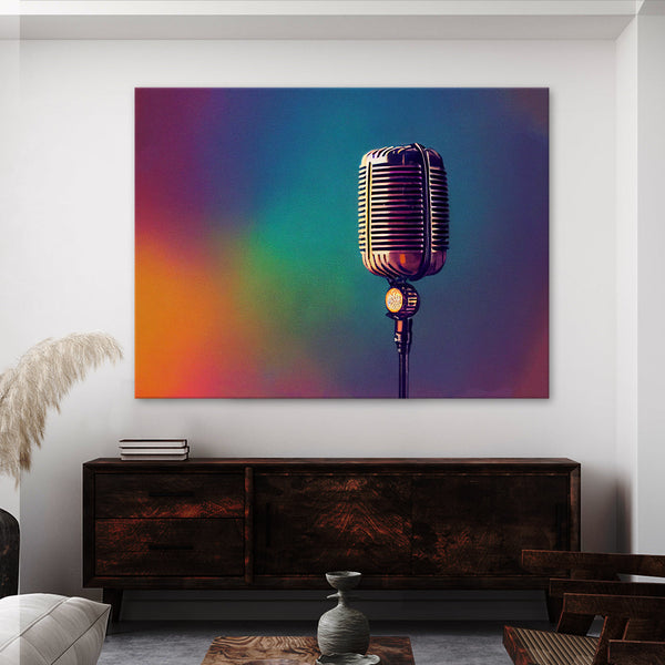 Microphone Shure 1 Canvas Wall Art Print Decor Artwork Picture Painting ...