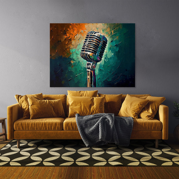 Microphone Shure 7 Canvas Wall Art Print Decor Artwork Picture Painting ...