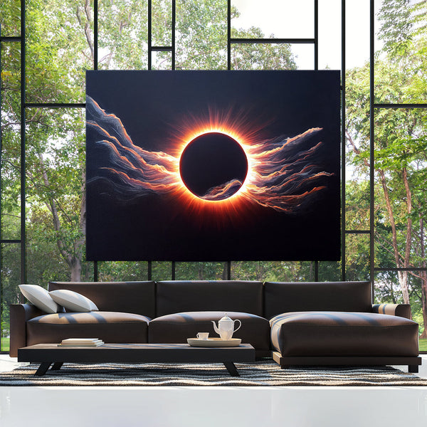 Solar Eclipse 3 Canvas Wall Art Print Decor Artwork Picture Painting ...