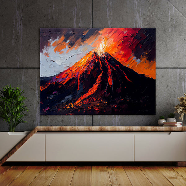 Volcano 12 Canvas Wall Art Print Decor Artwork Picture Painting Poster ...