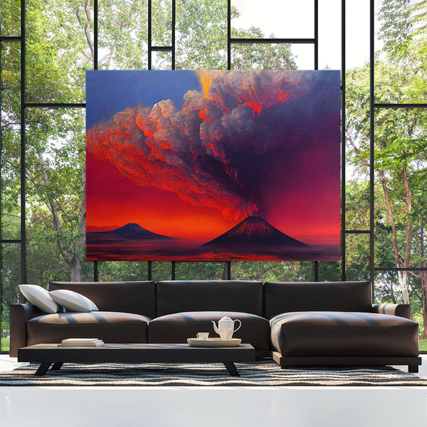 Volcano 2 Canvas Wall Art Print Decor Artwork Picture Painting Poster ...