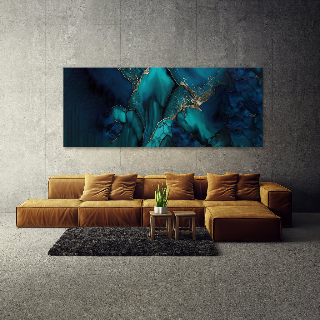 Marble Modern Luxury Azure 82 Canvas Wall Art Print Decor Artwork ...