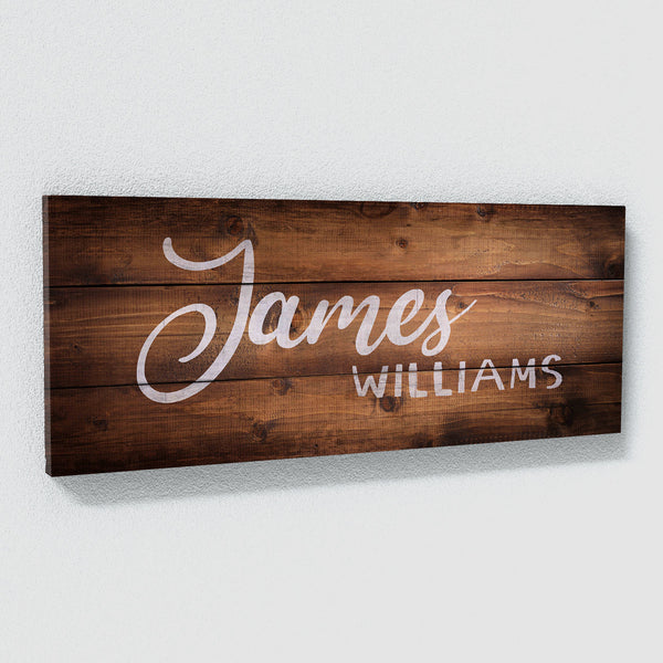 Nursery Baby Name Wooden Plank Canvas Wall Art Print Decor Artwork ...