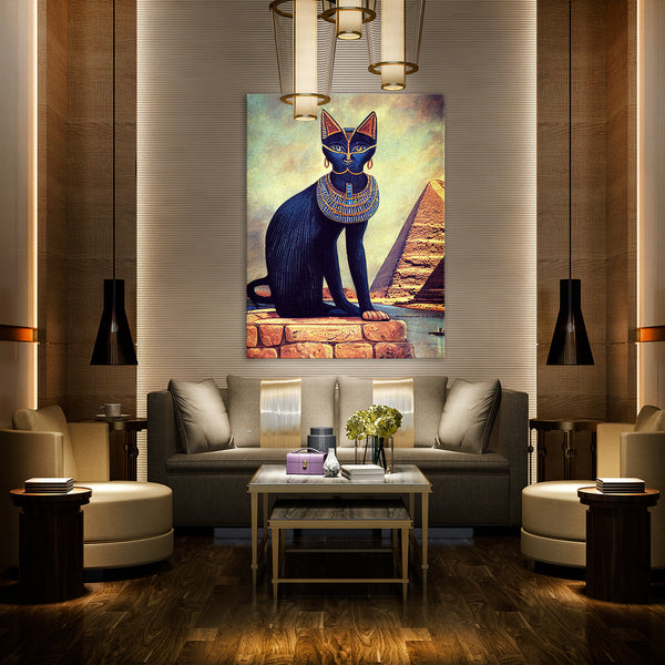 Bastet Egypt Cat Goddess 2 Canvas Wall Art Print Decor Artwork Picture ...