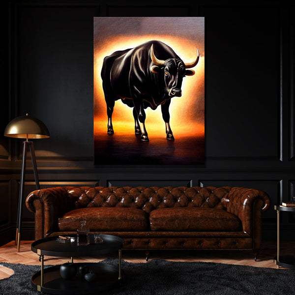 Bull 2 Canvas Wall Art Print Decor Artwork Picture Painting Poster ...