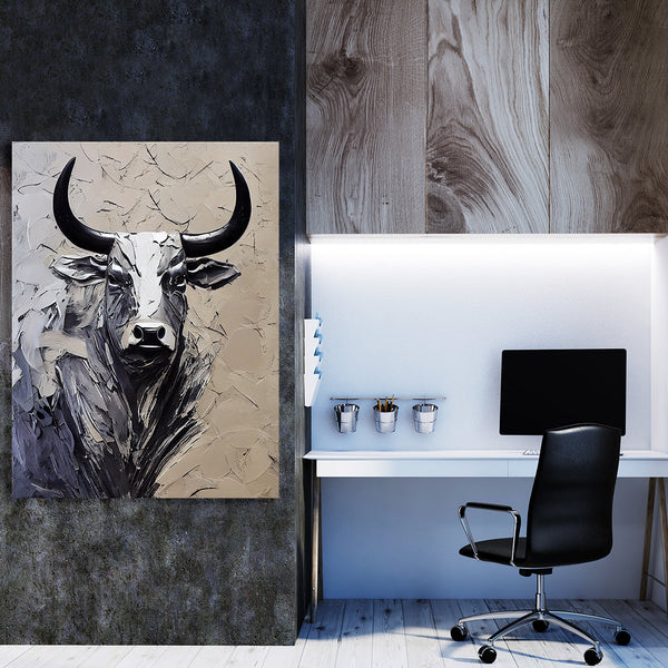 Bull 34 Canvas Wall Art Print Decor Artwork Picture Painting Poster ...